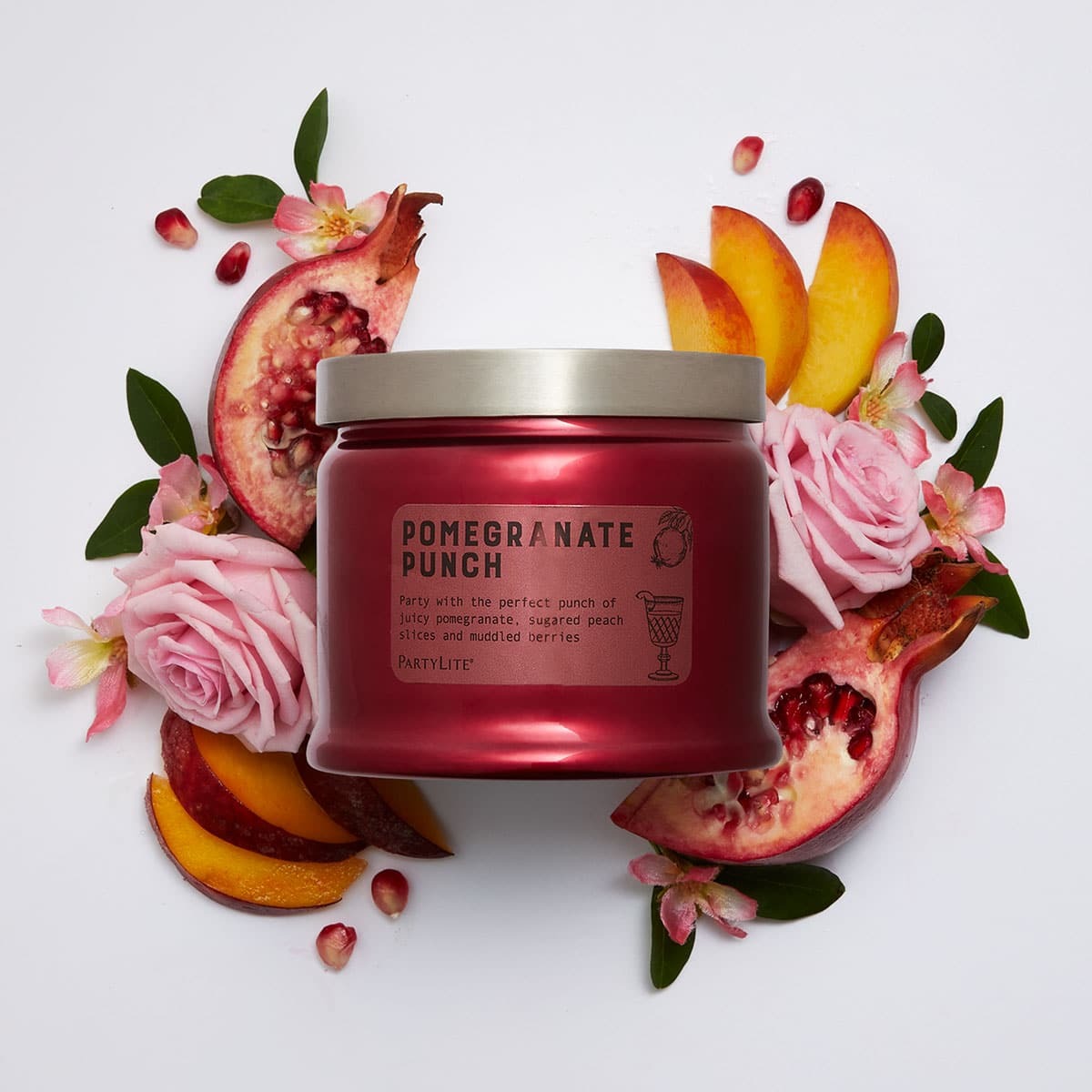 Pomegranate Punch świeca z 3 knotami | PartyLite